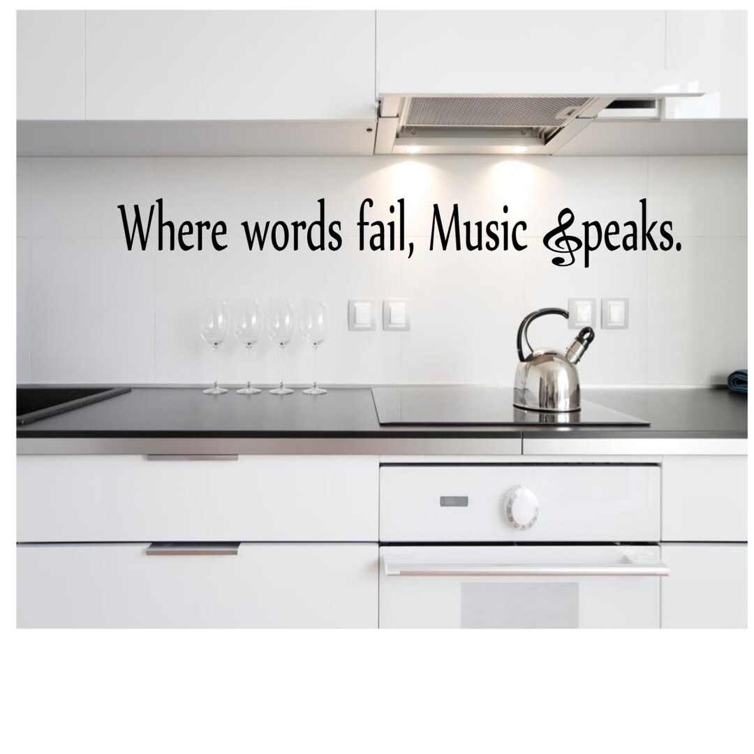 Where Words Fail, Music Speaks Wall Decal - Etsy