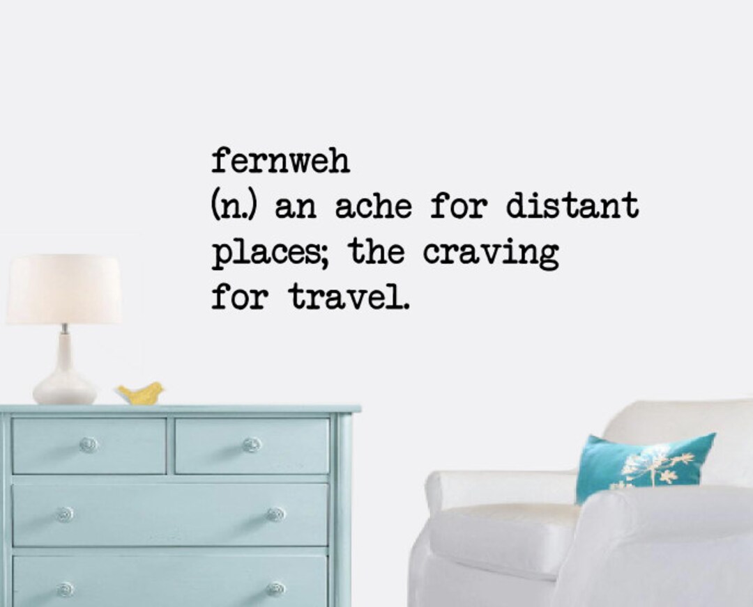 Fernweh Wall Decal Wall Art Home Decor Office Living - Etsy