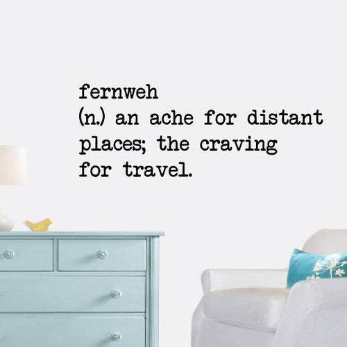 Fernweh Definition Vinyl Wall Art Decal Sticker Home House - Etsy