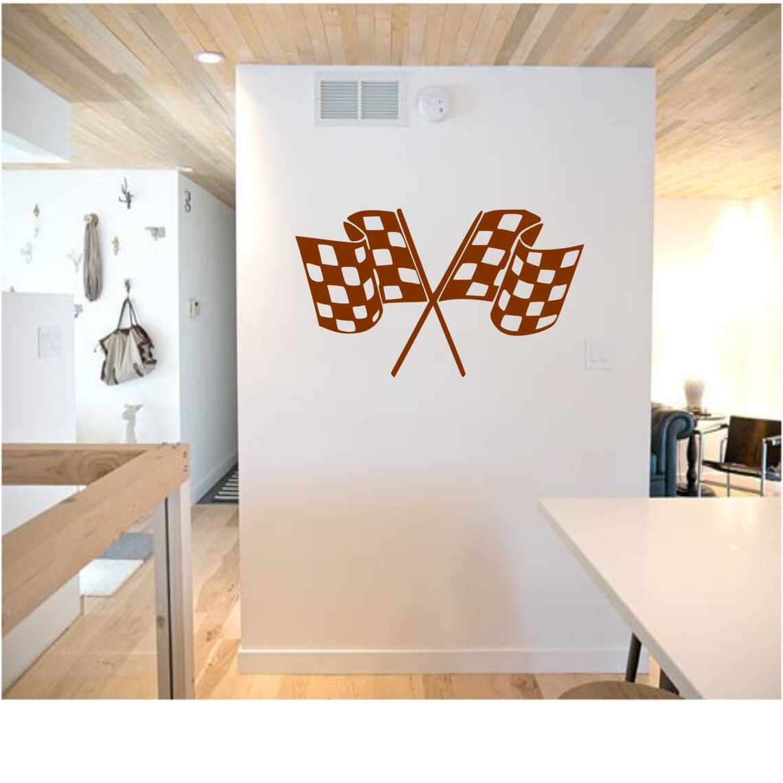 Checkered Flag Wall Decal | Etsy