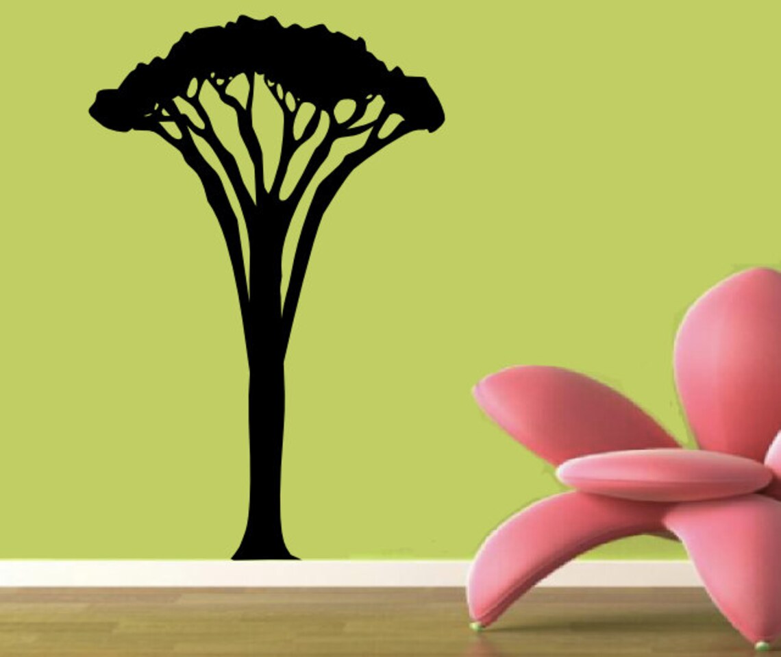 Acacia Tree Wall Decal - African Tree - Africa Tree - Acacia Decal ...