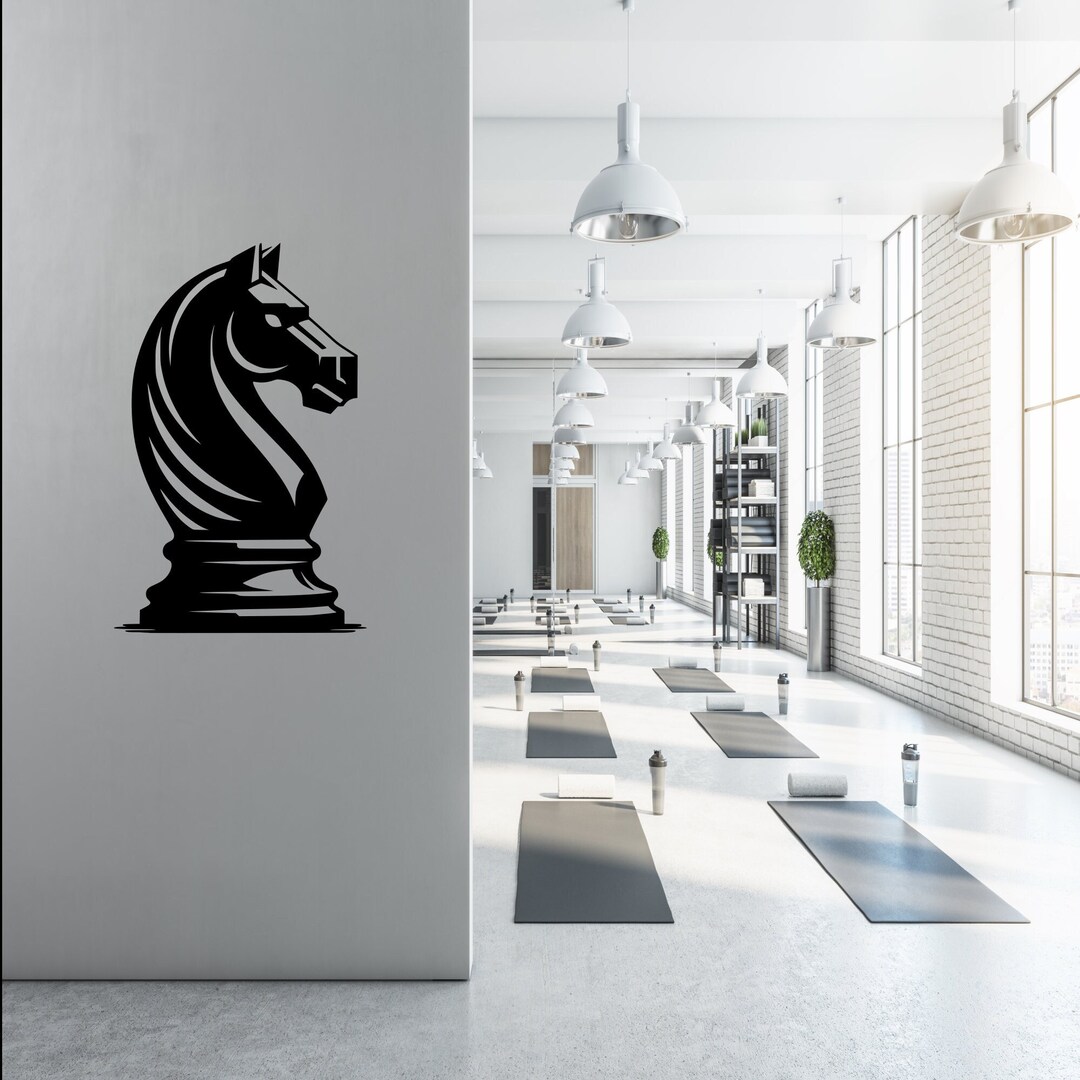 Knight Chess Decal - Chess Wall Art - Knight Decal - Chess Board Decal ...