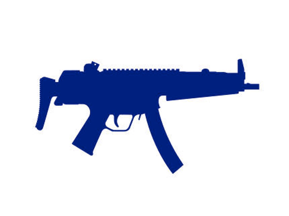 Mp5 Wall Decal - Gun Decal - Mp5 Gun Decal - MP5 Car Decal - Gun Decal ...