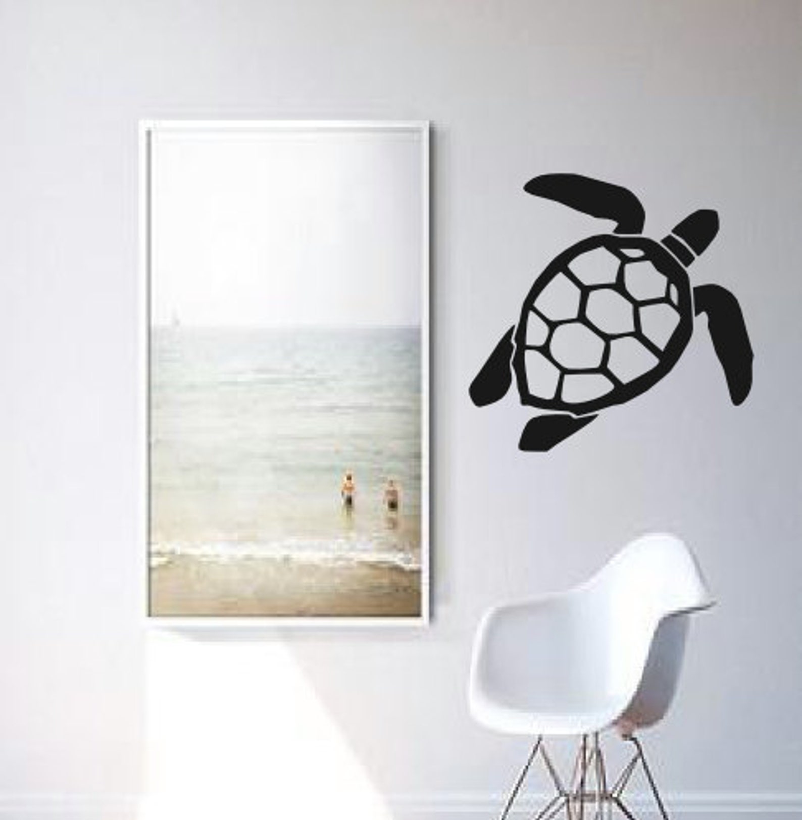 Turtle Wall Decal - Sea Turtle - Beach Decal - Beach Decor - Cottage ...