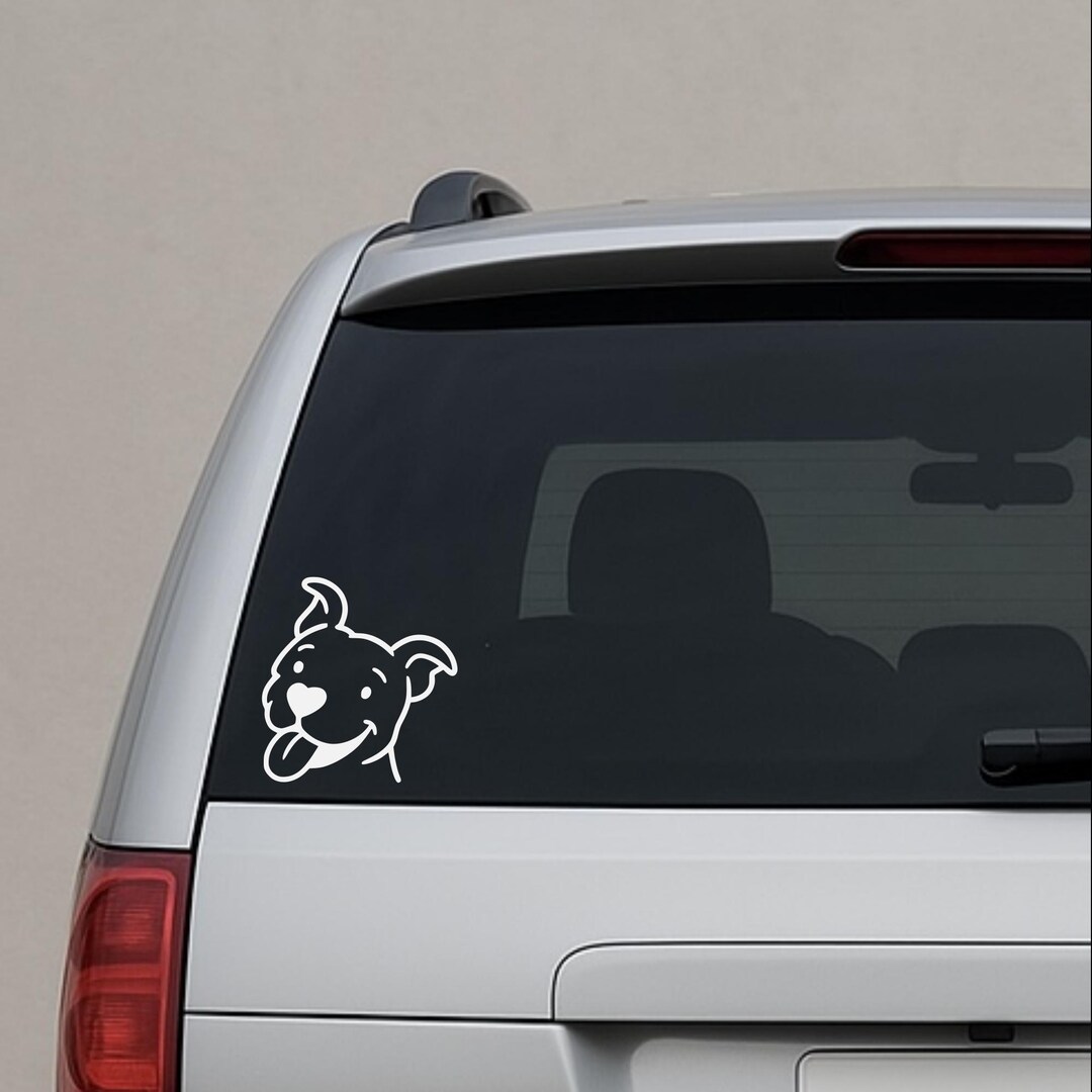 Pitbull Dog Car Decal - Pitbull Love Sticker for Car - Pitbull Decal ...