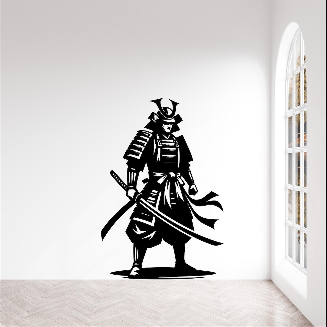 Samurai Warrior Decal - Samurai Wall Art - Samurai Wall Decal - Samurai ...