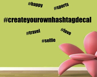 Hashtag Decal Hashtag Sticker Custom Decal Yeti Decal - Etsy