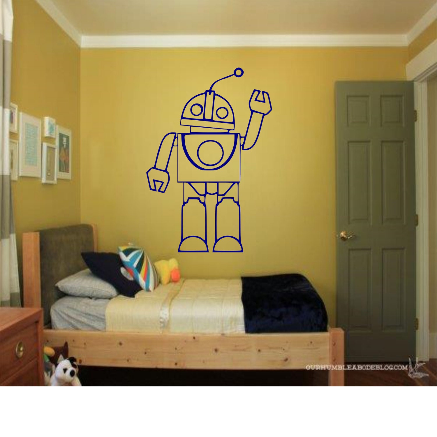 Robot Wall Decal Kids Room High Quality Vinyl Robot - Etsy