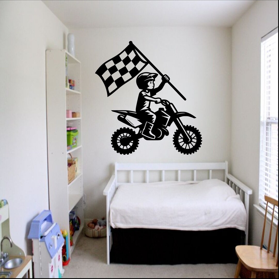 Kid on a Dirt Bike - Dirt Bike Decal - Dirt Bike Kid Decal - Dirt Bike ...