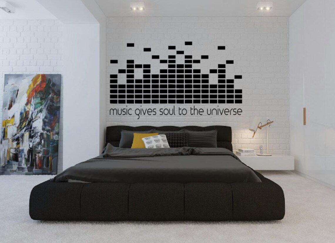 Music Gives Soul to the Universe - Wall Decal - DJ Decal - Home Decor ...