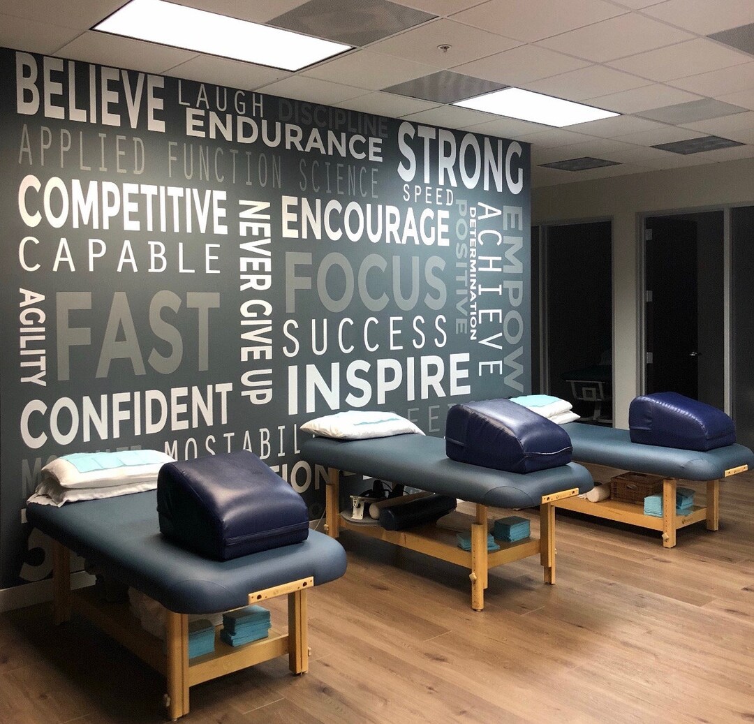 Large Gym Decal - Custom Gym Decal - Custom Gym Design - Large Gym Wall ...