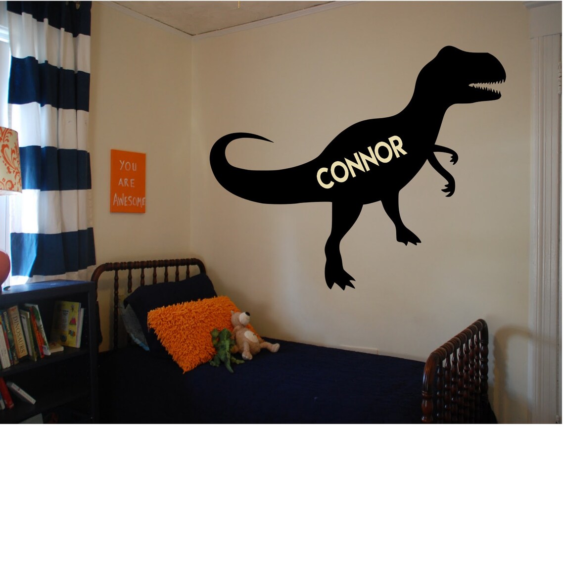 T-rex Wall Decal Trex Wall Decal Trex Decal Customizable - Etsy