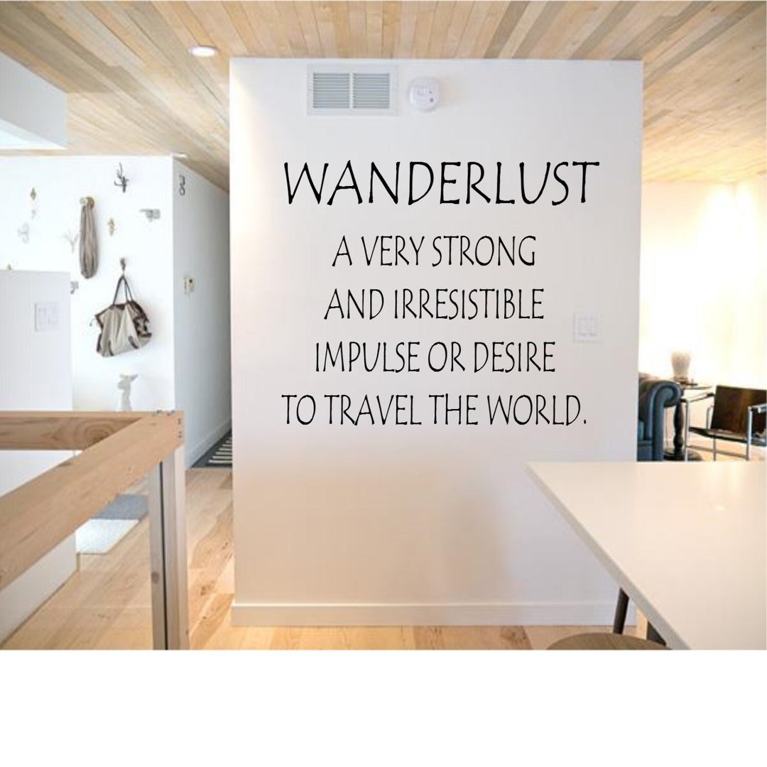 Wanderlust Wall Decal - Wanderlust Wall Sticker - Travel Wall Decal ...