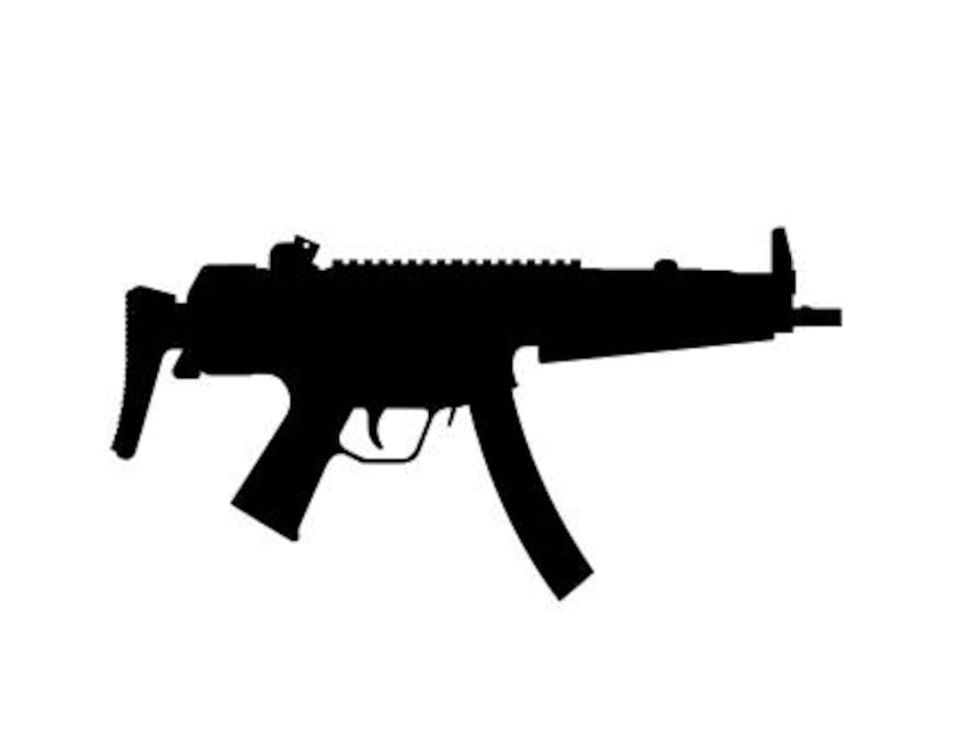 Mp5 Wall Decal Gun Decal Mp5 Gun Decal - Etsy