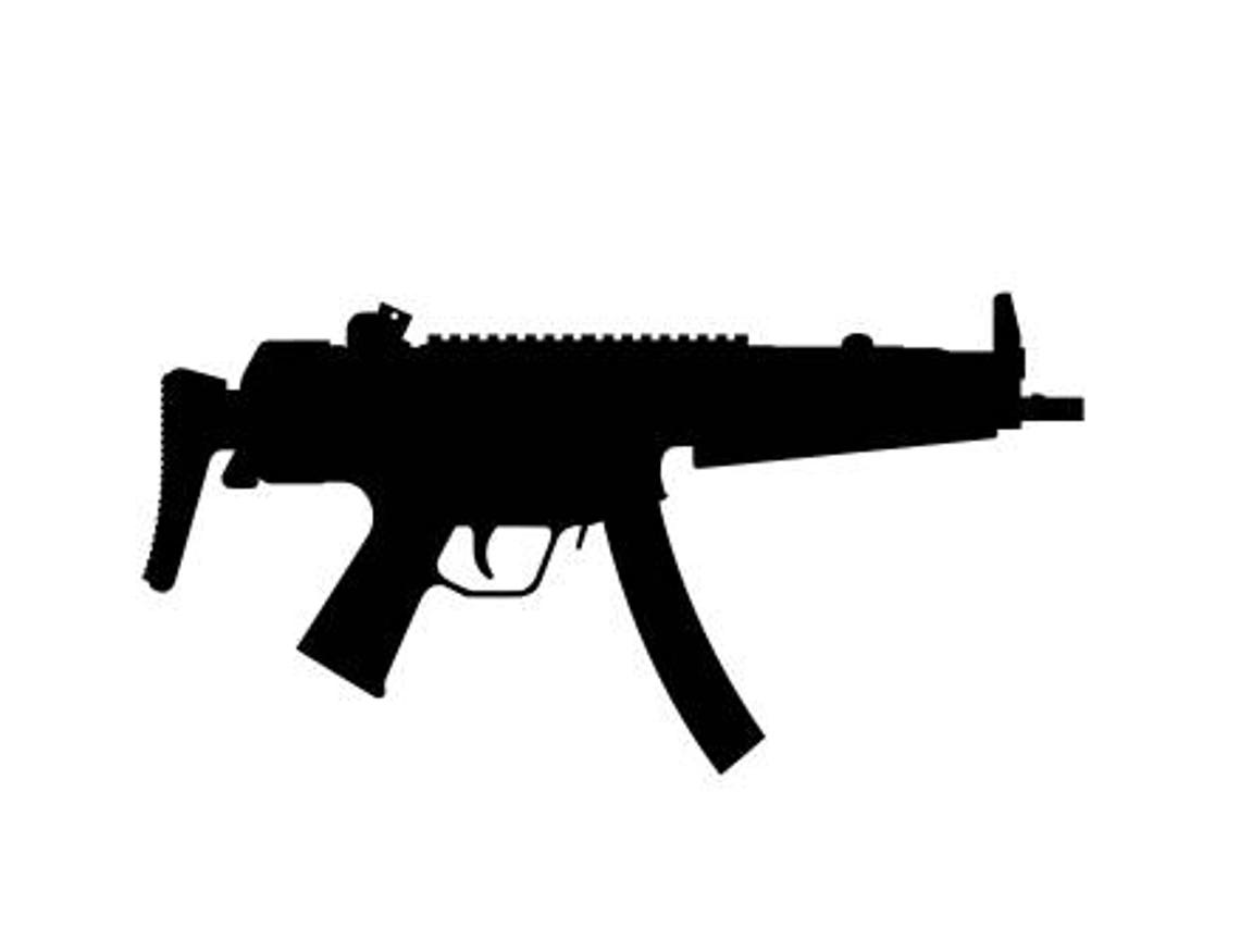 Mp5 Wall Decal Gun Decal Mp5 Gun Decal - Etsy
