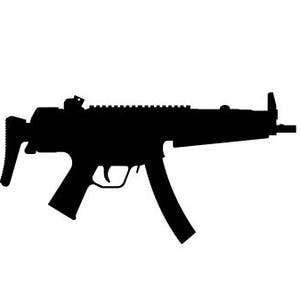 Mp5 Wall Decal Gun Decal Mp5 Gun Decal - Etsy