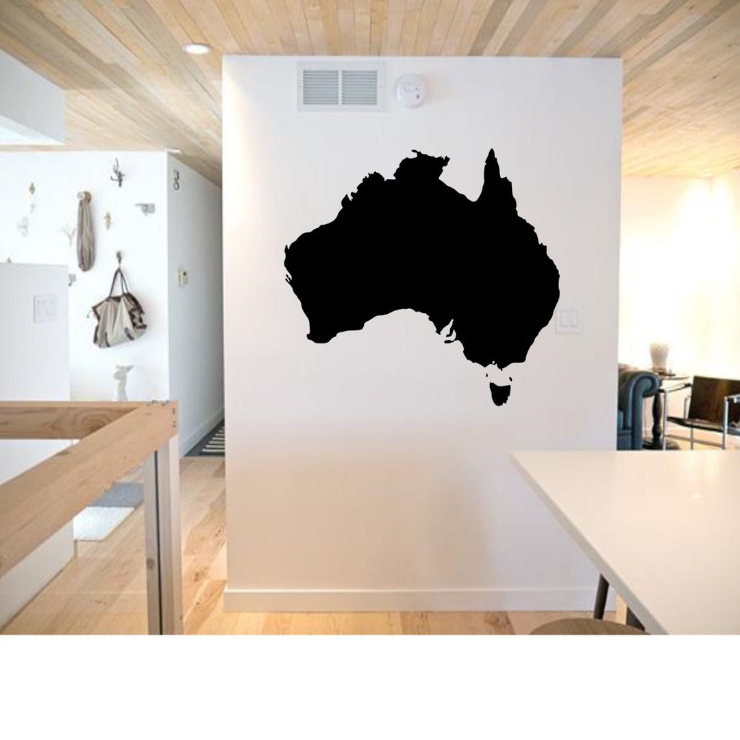 Map of Australia Wall Decal - Australia Decal - Decal of Australia ...