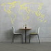 World Map Outline Decal Large World Map Wall Decal Wall Art Home Decor ...
