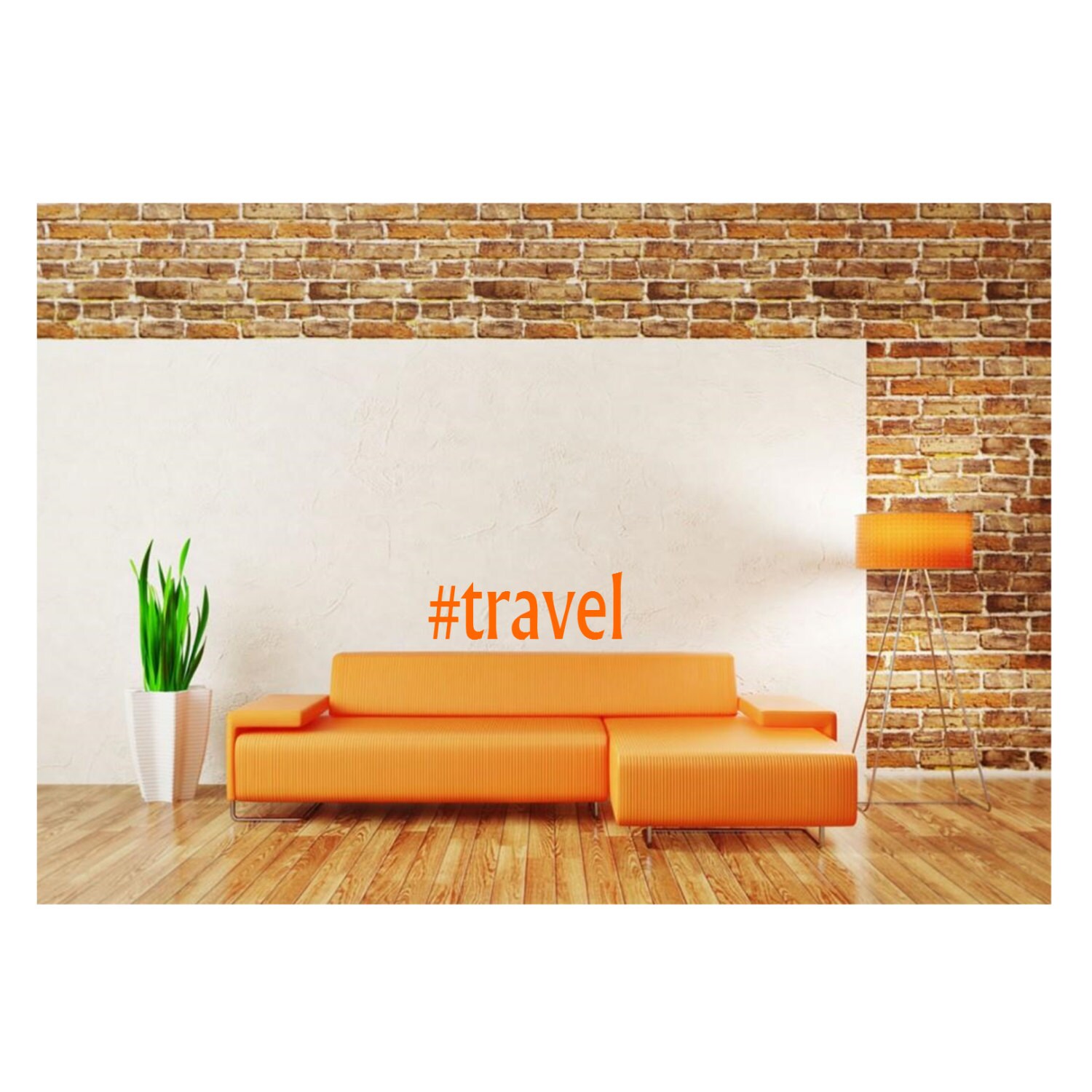 Hashtag Travel Wall Decal | Etsy