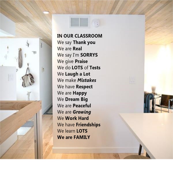 Classroom Wall Decal - Etsy