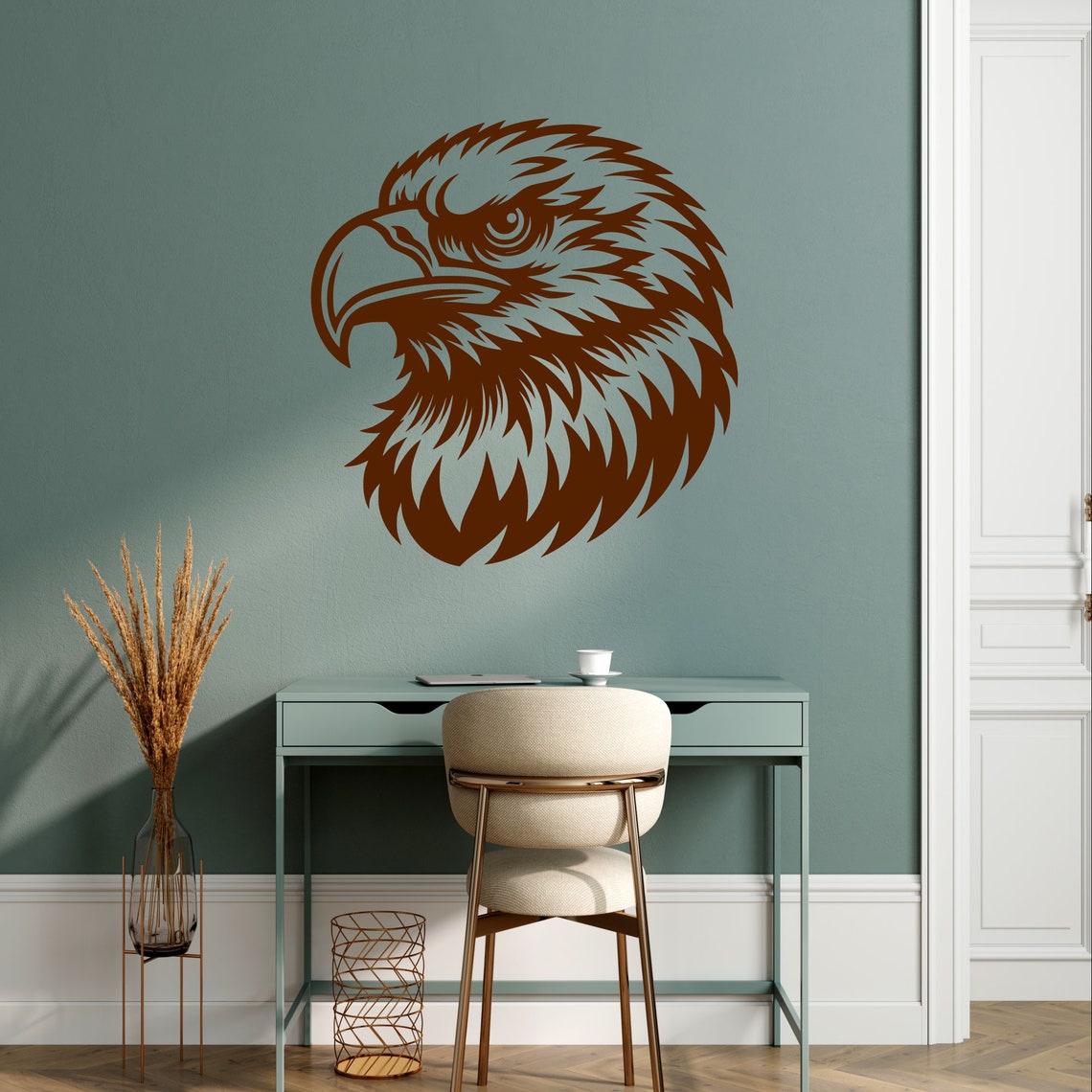 Eagle Wall Decal - Eagle Decal - Large Eagle Decal - Log Cabin Decal - Golden Eagle Decal ...