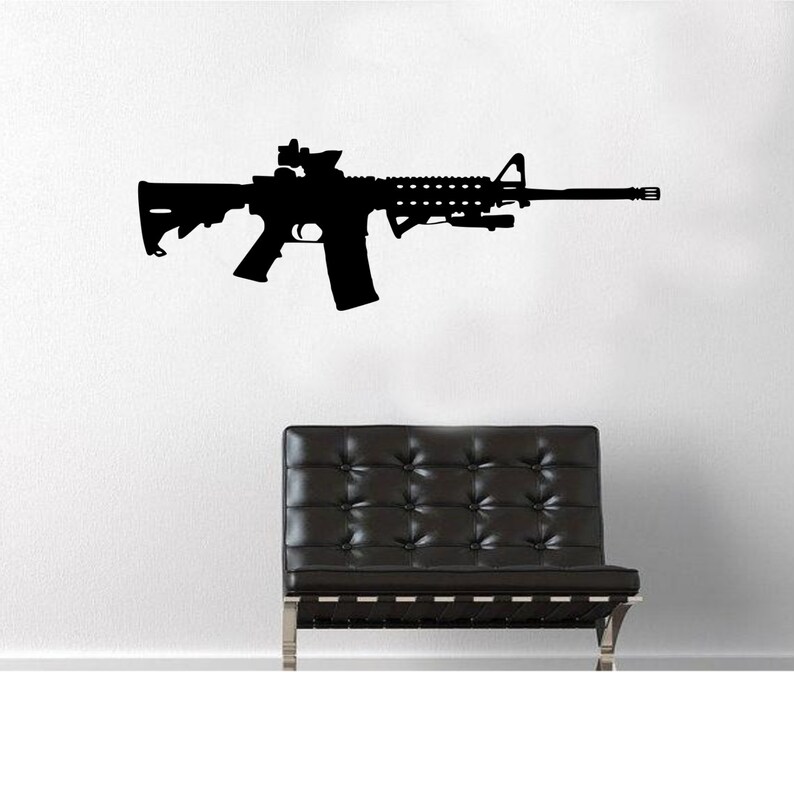 M16 Rifle Wall Decal | Etsy