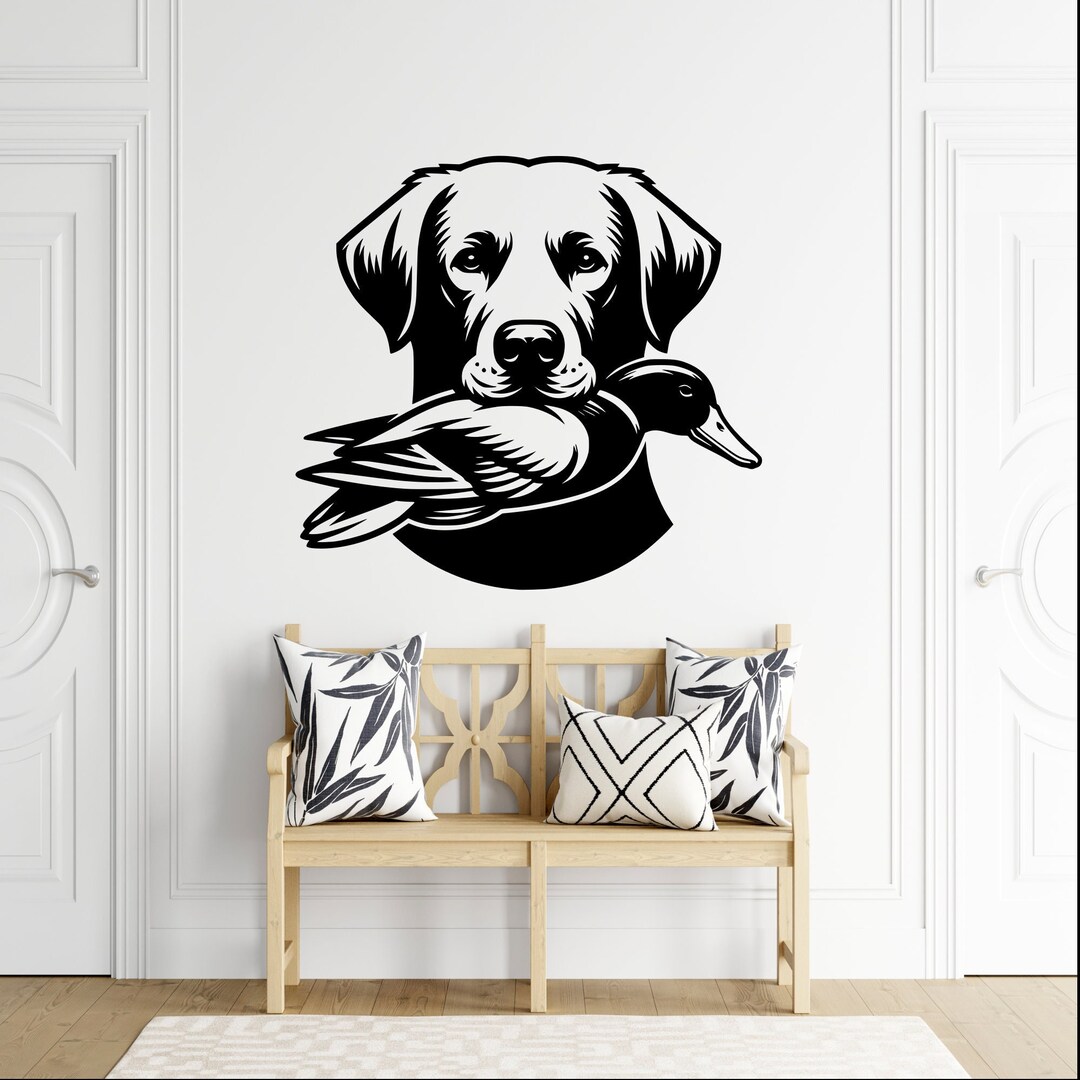 Duck Hunting Decal - Hunting Dog Wall Decal - Labrador Retriever Wall ...