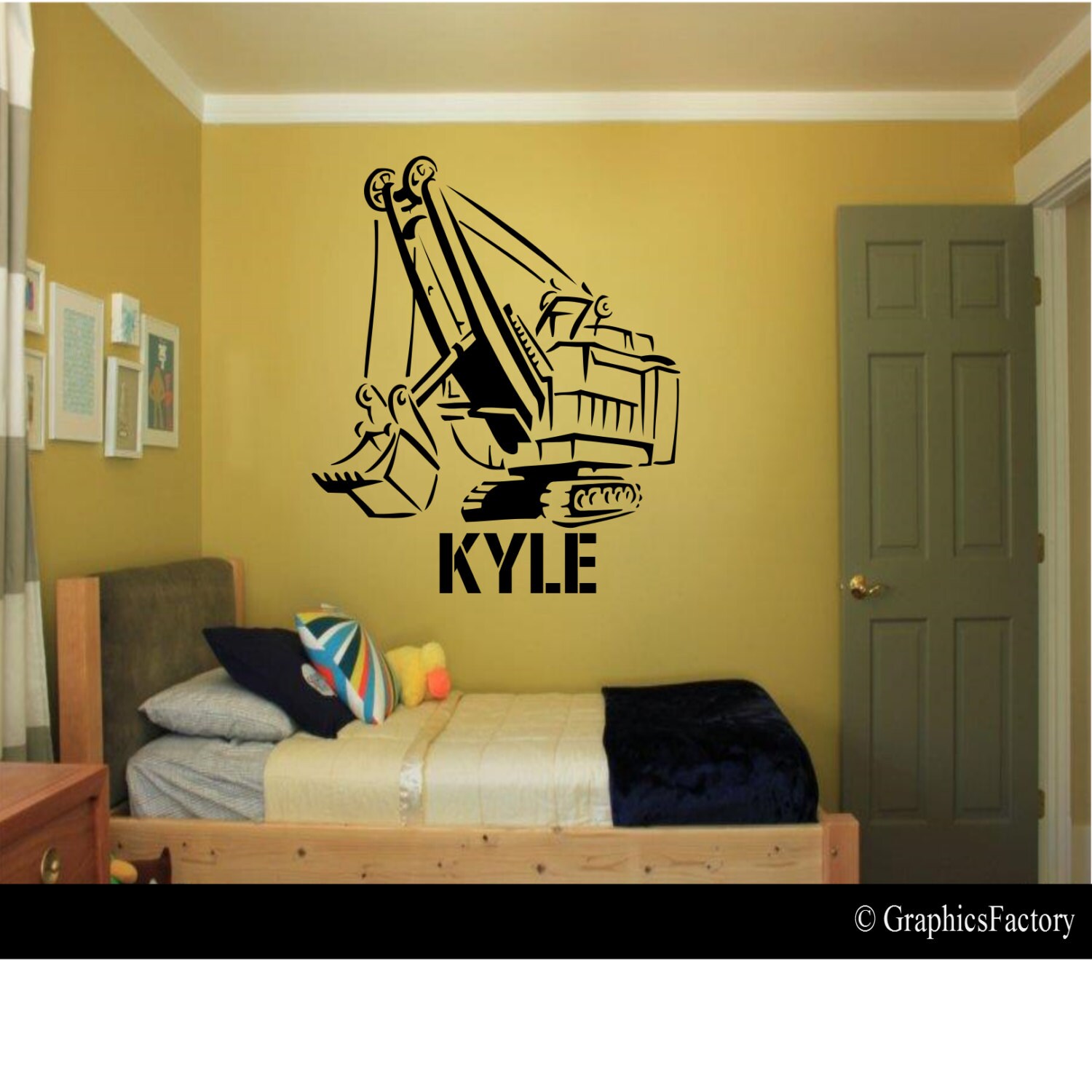 Custom Excavator Wall Decal Steam Shovel Decal Excavator | Etsy