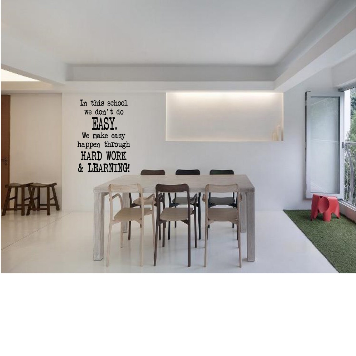 In This School We Don't Do Easy. Wall Decal - Etsy