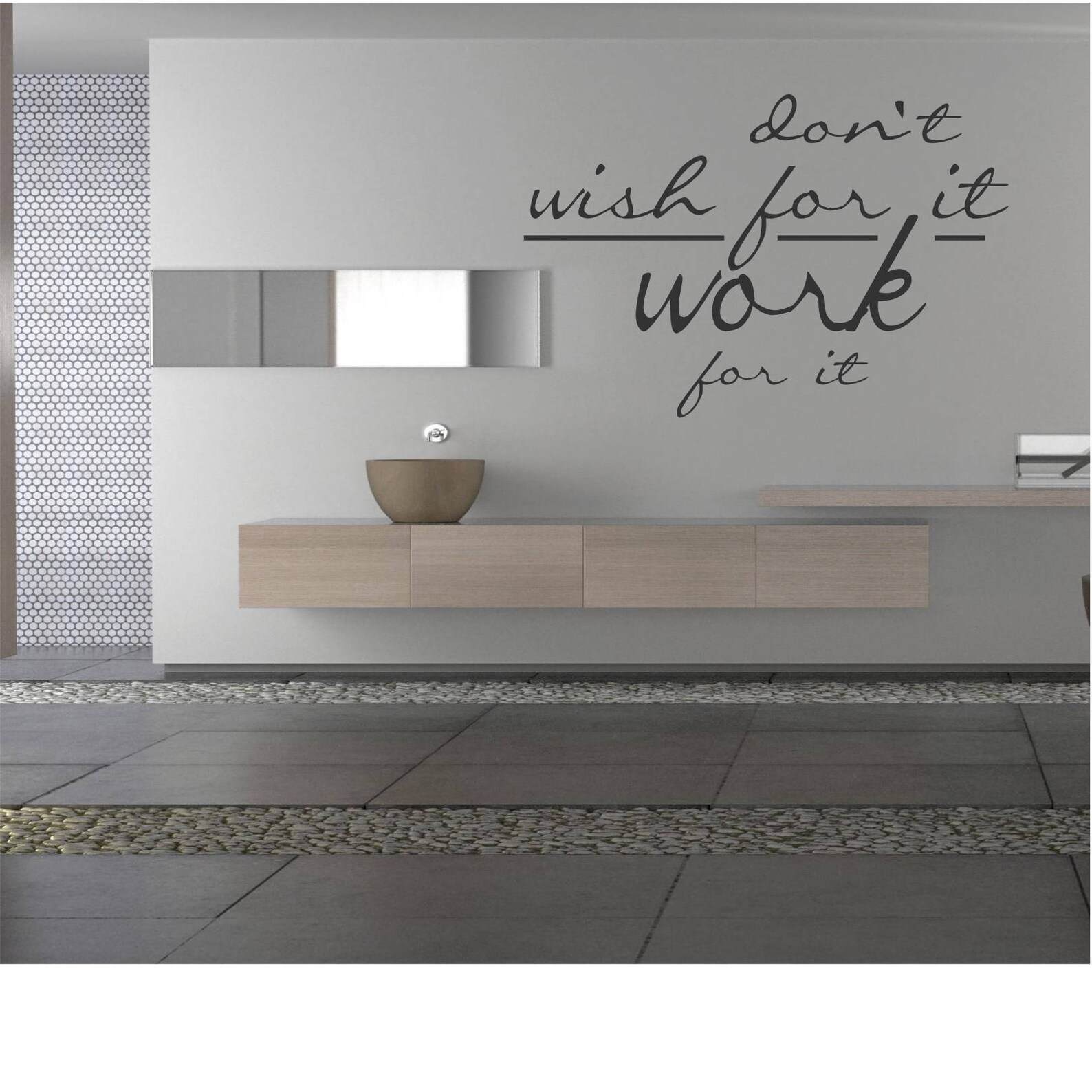 Don't Wish for It Work for It Wall Decal workout Decal | Etsy