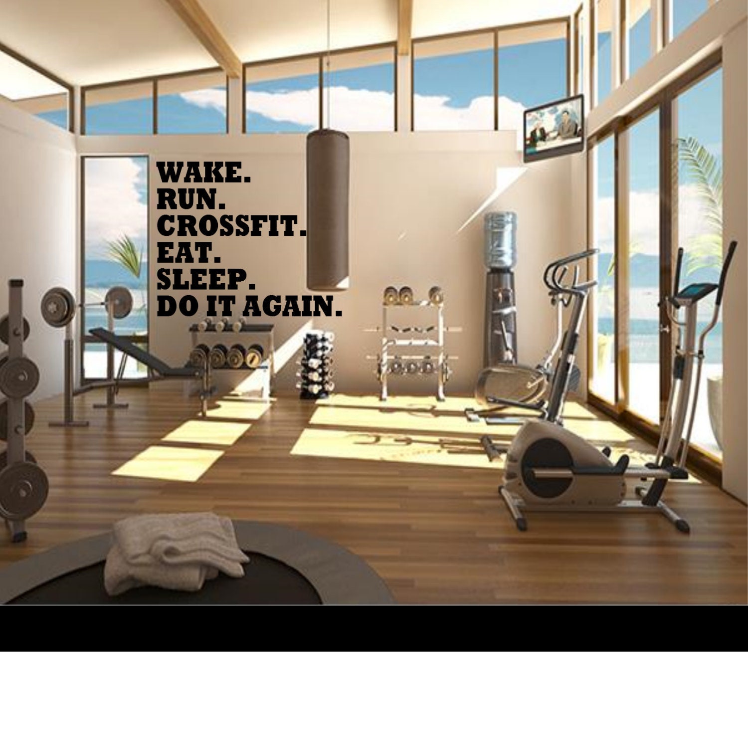 Wake. Run. Crossfit. Wall Decal Workout Decal Gym Decal | Etsy