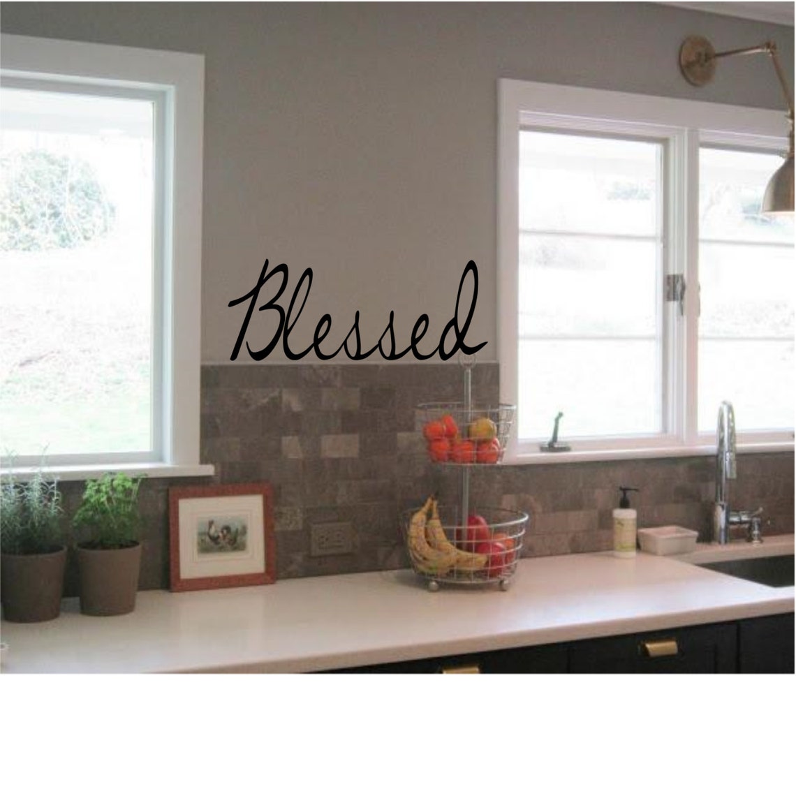 Blessed Wall Decal Christian Decal Blessed Decal Blessed | Etsy