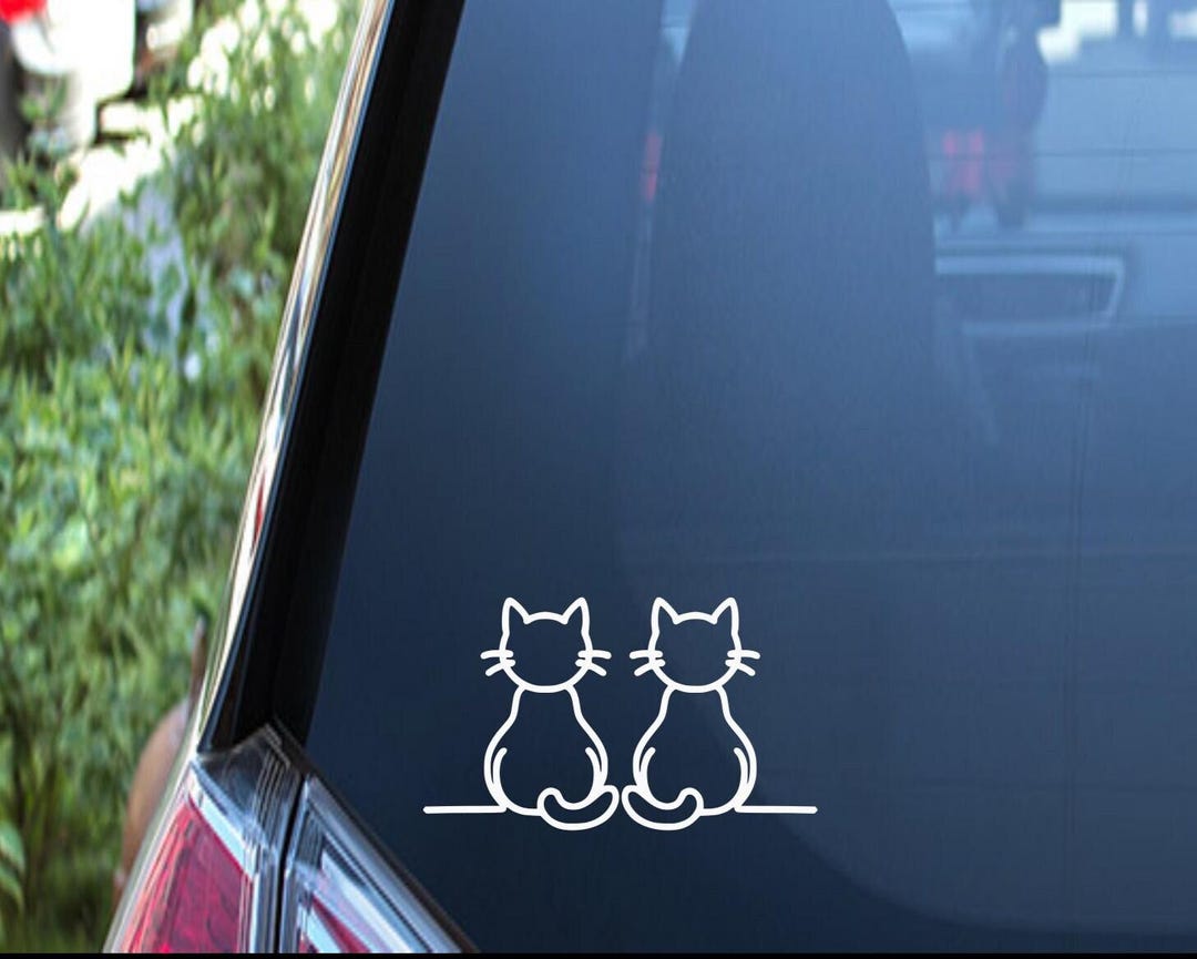 Cute Cat Decal - Cat Owner Car Decal - Cat Window Decal - Cat Decal for ...