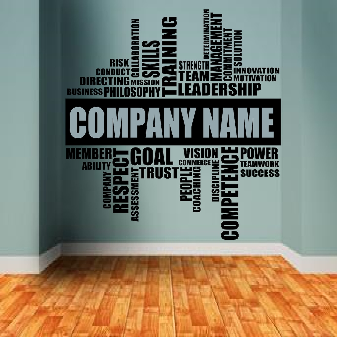 Office Decal - Company Name Decal - Office Wall Decal -workout Decal ...