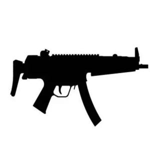 Mp5 Wall Decal - Gun Decal - Mp5 Gun Decal - MP5 Car Decal - Gun Decal ...