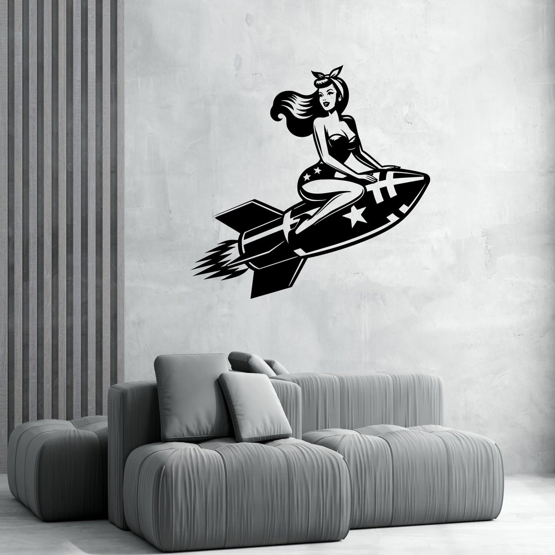Pin up Girl Decal - World War 2 Pin up Girl - Pin up Bomber Girl ...