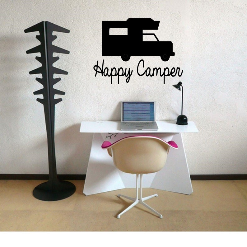 Happy Camper Wall Decal - Camping Decal - C Class Decal - RV Decal ...