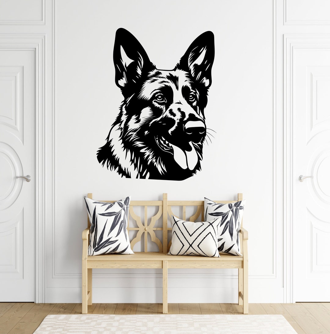 German Shepherd Decal - German Shepherd Wall Decal - German Shepherd ...