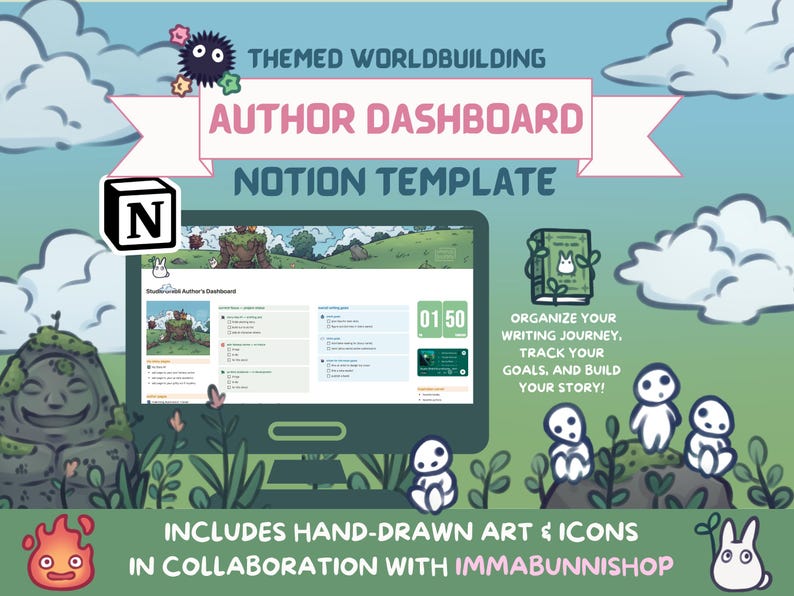 Themed Author Writing Notion Template 2026 | Worldbuilding & Publishing ...