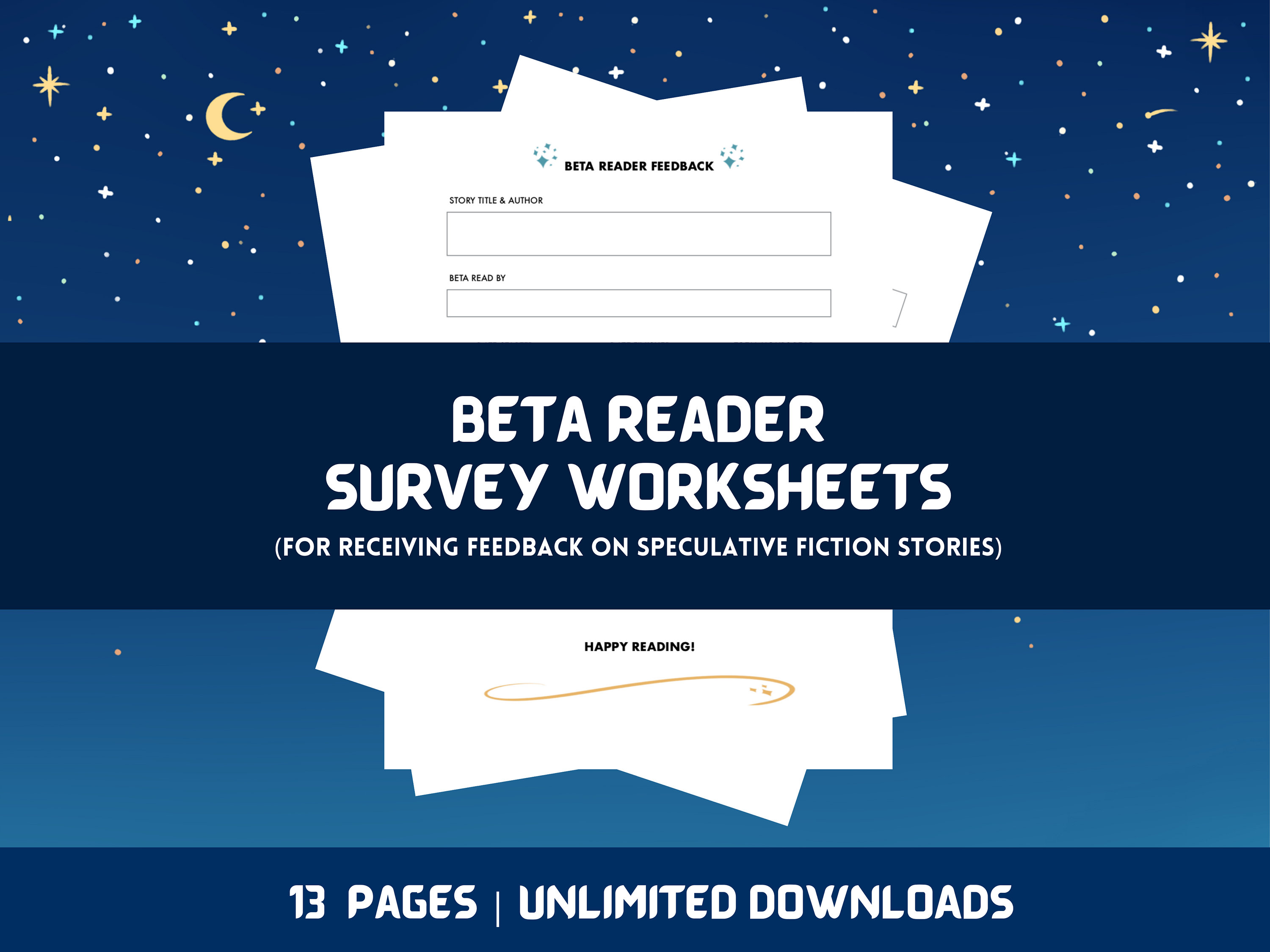 Beta Reading Survey Worksheets Beta Reader Feedback for Speculative ...