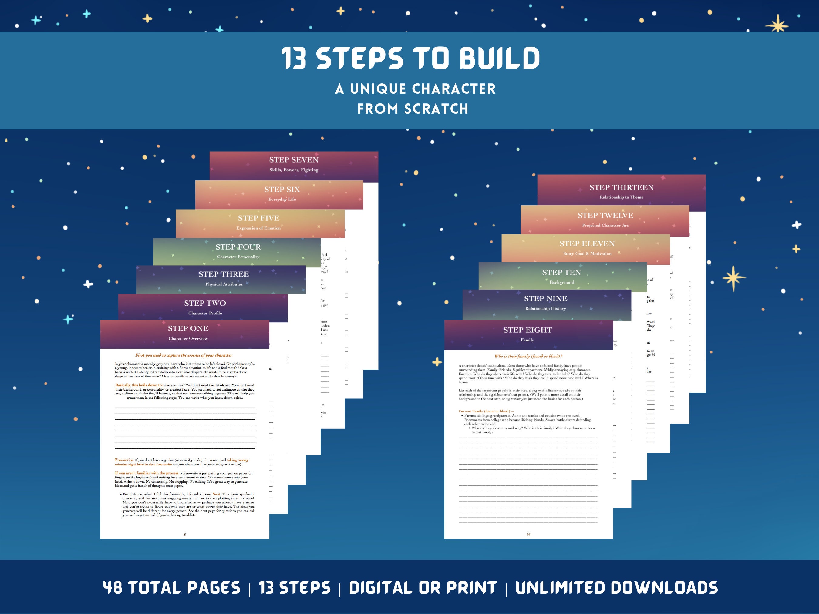 Character Worldbuilding Workbook | Build Characters for Fantasy ...