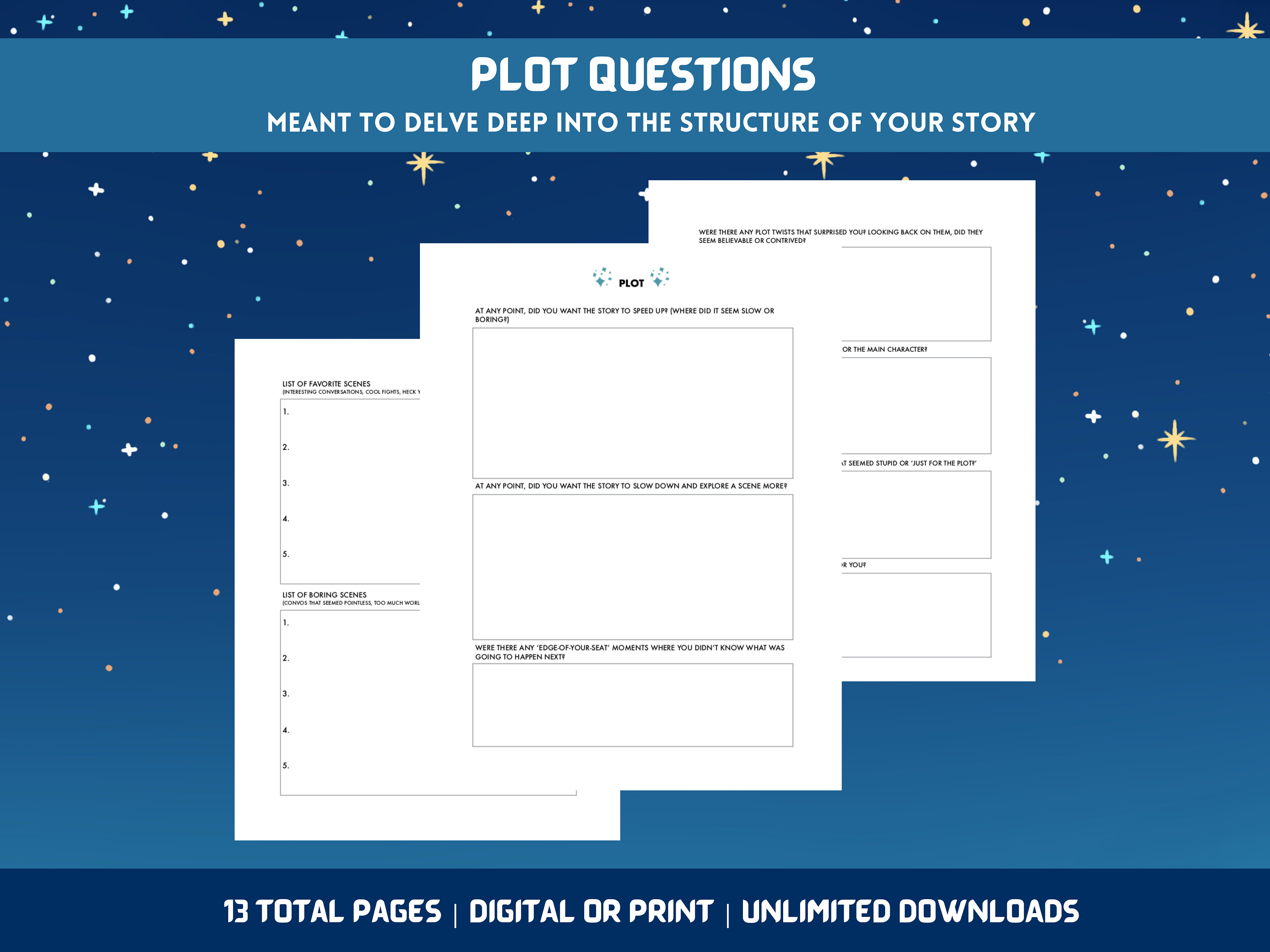 Beta Reading Survey Worksheets | Beta Reader Feedback for Speculative ...