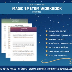 Magic System Worldbuilding Workbook | Fantasy Writing Guide (digital ...