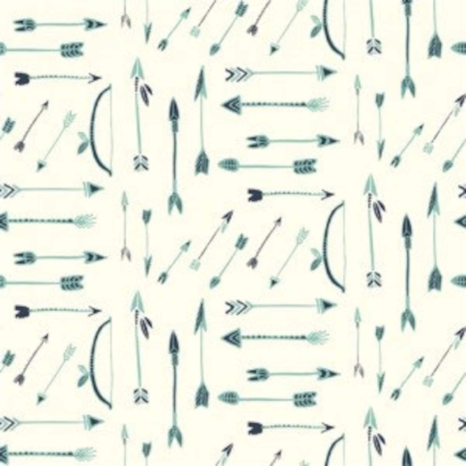 Organic Cotton Double Gauze Fabric: Blue Arrows, Wildland Collection ...