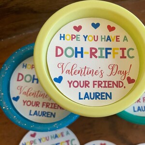 Valentine’s Day Sticker Tags, Kid’s School Valentine’s Day Play Doh ...