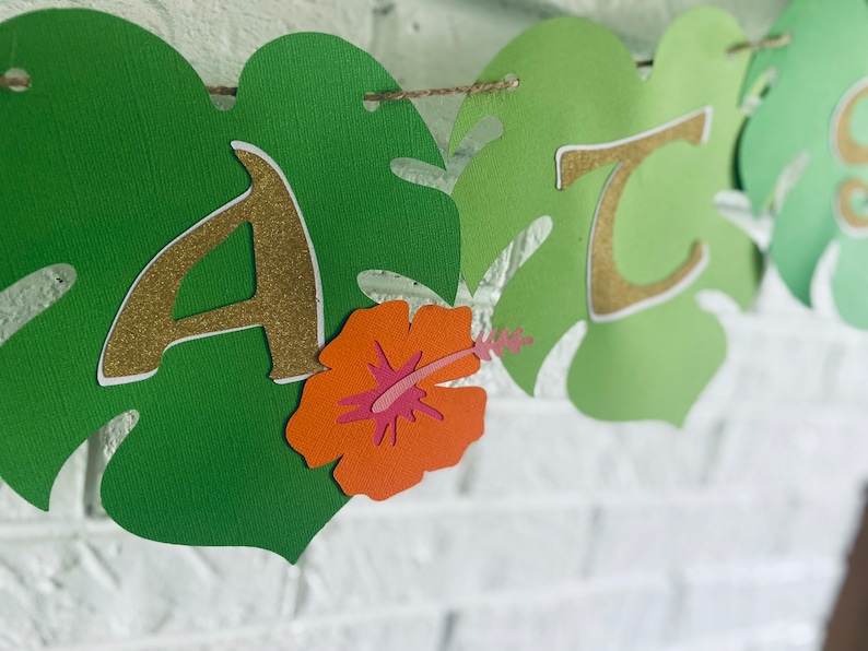 Luau Banner Beach Birthday Banner Hawaiian Themed Banner - Etsy