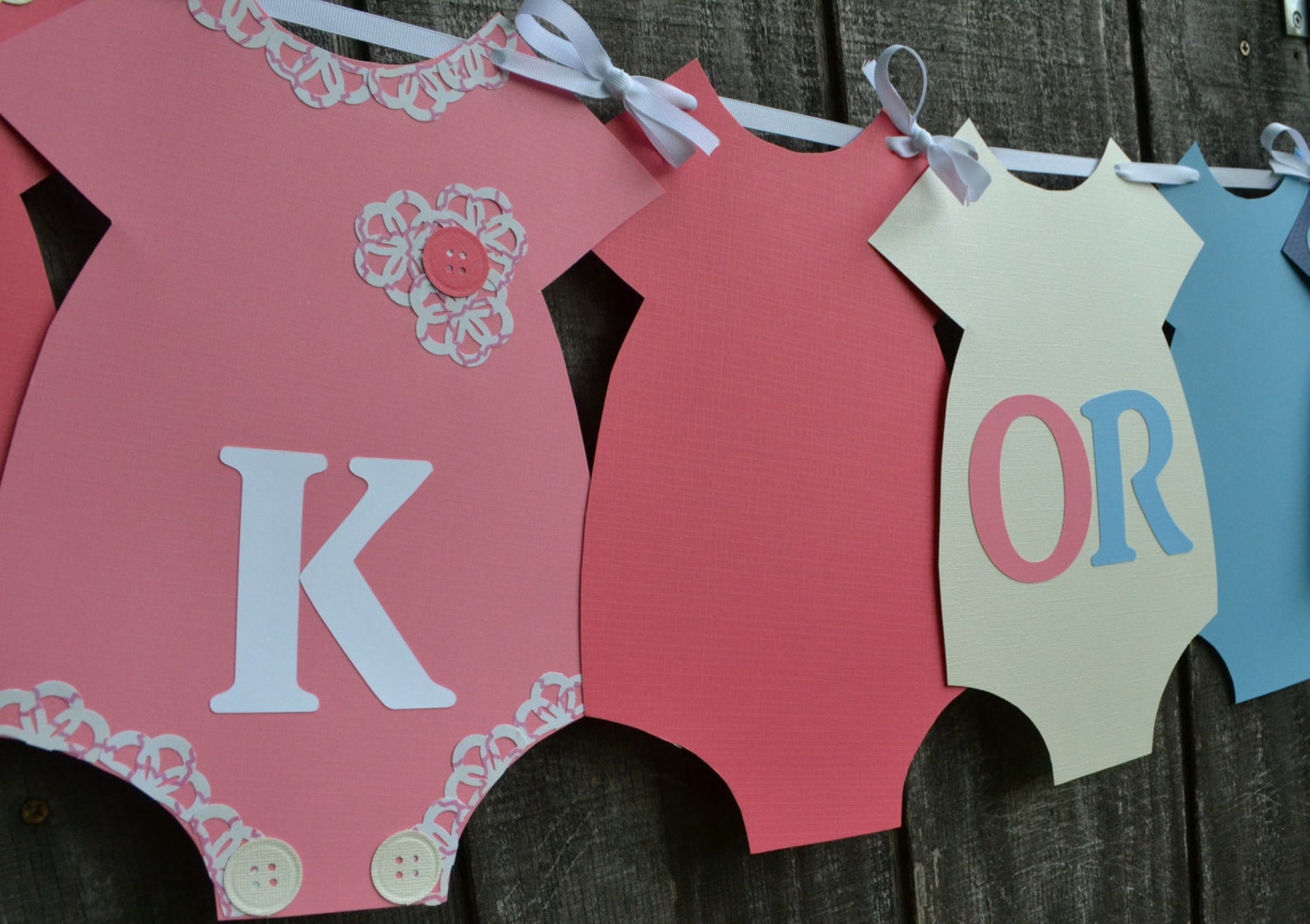 Girl Baby Shower Banner, Boy Baby Shower Banner, Onesie Banner, Gender ...