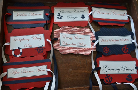 12 Candy Jar Labels Party Tags Party Favor Tags Candy | Etsy