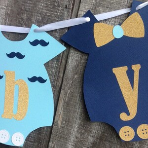 Baby Boy Shower Banner Bigote y Arco Corbatas Banner Boy - Etsy España