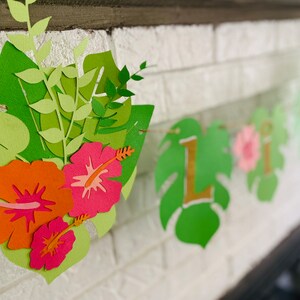 Luau Banner, Beach Birthday Banner, Hawaiian Themed Banner, Tropical ...